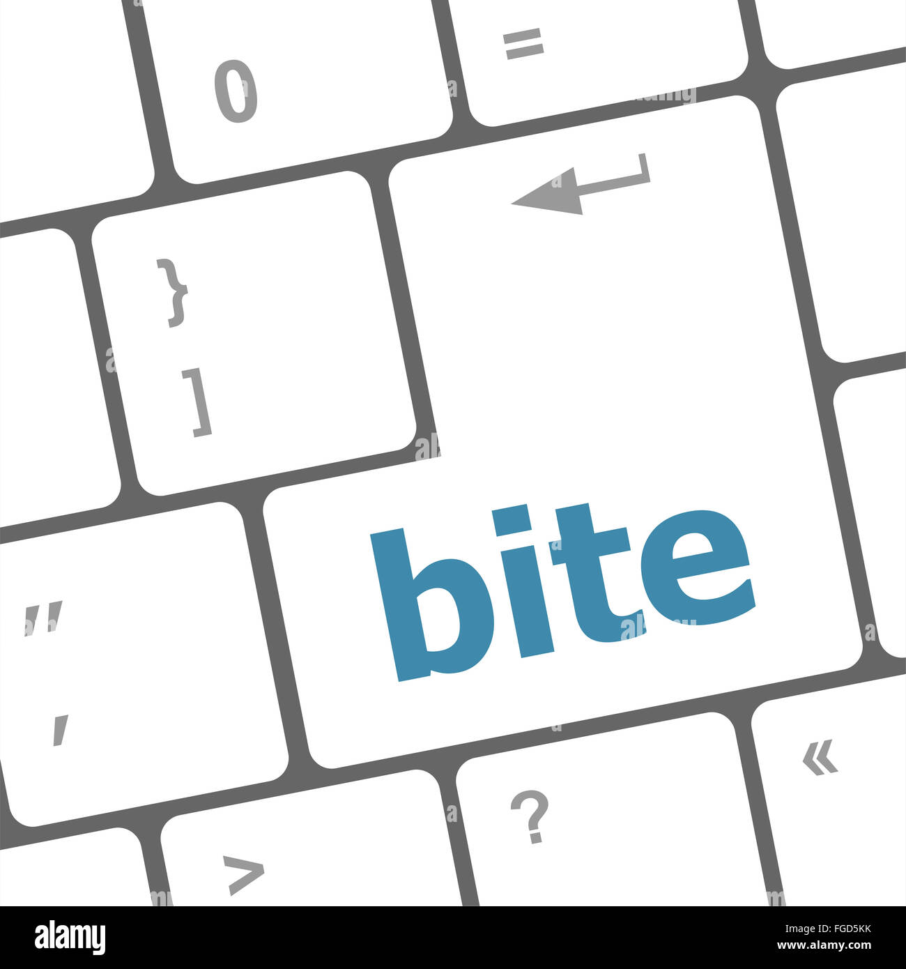 bite enter button on computer pc keyboard key Stock Photo - Alamy