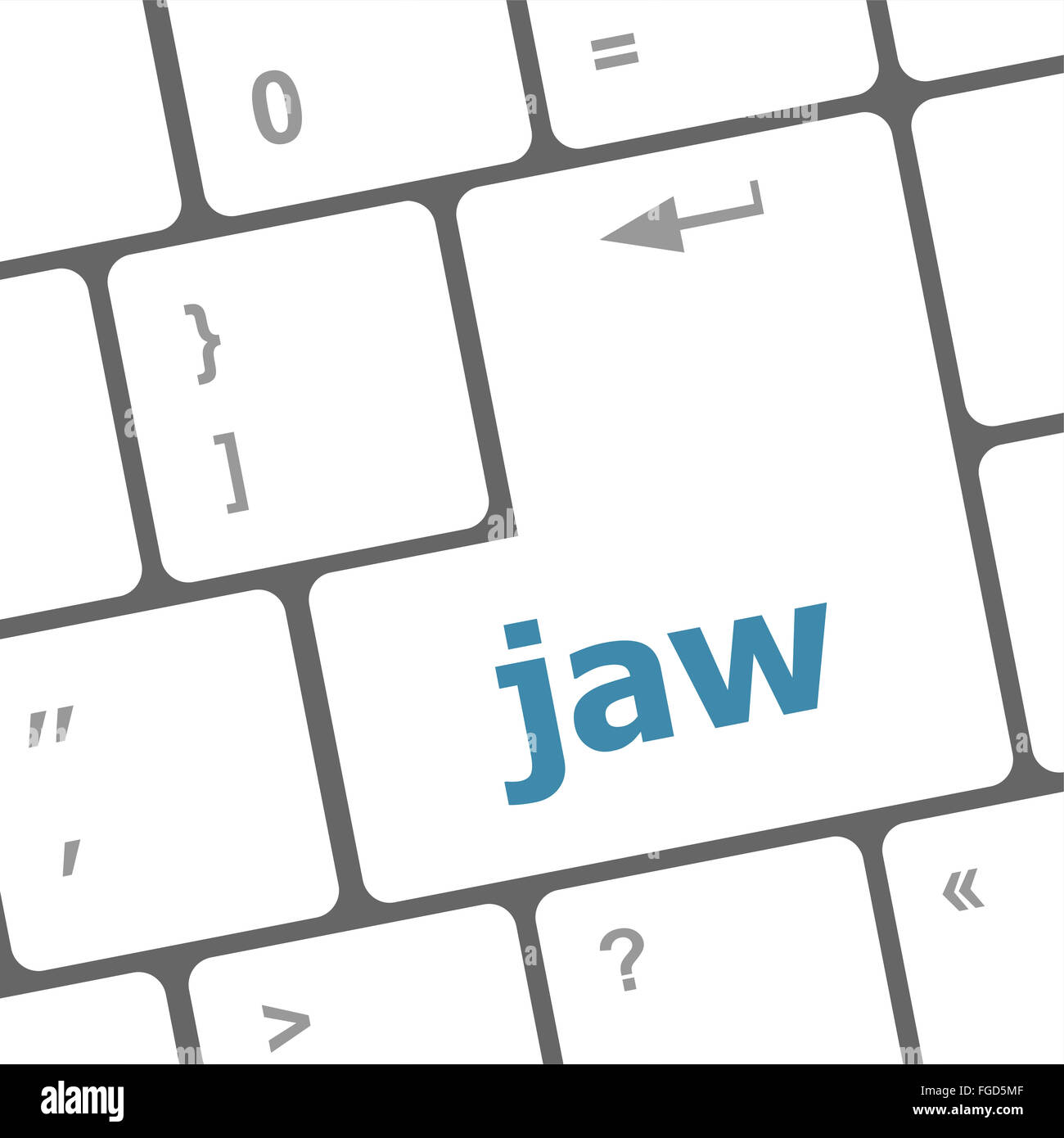 jaw word on computer keyboard pc key Stock Photo - Alamy