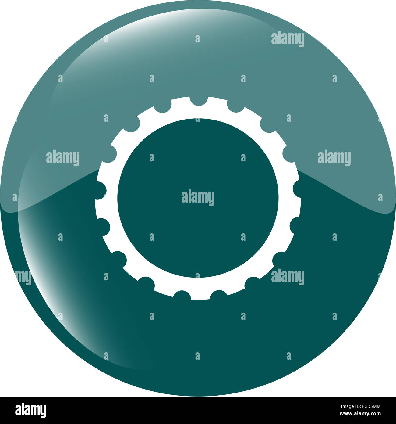 gear web icon, button isolated on white background Stock Photo - Alamy