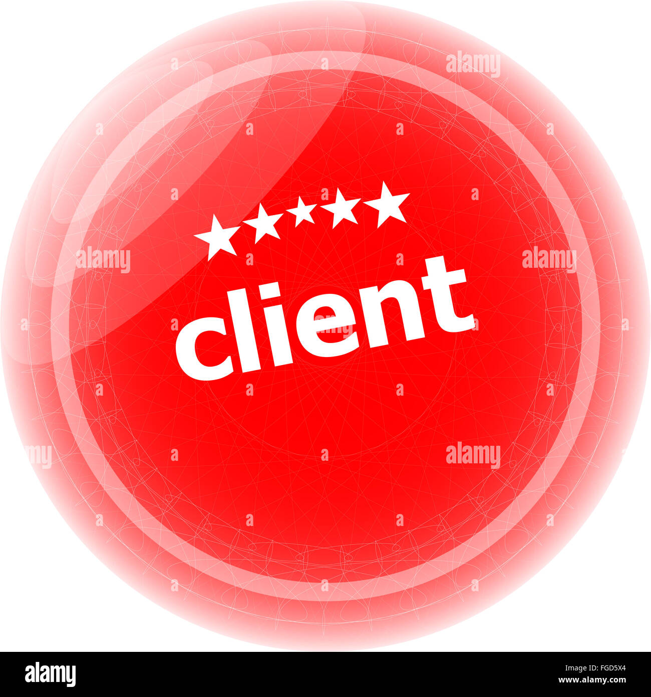 client on red rubber stamp over a white background Stock Photo - Alamy