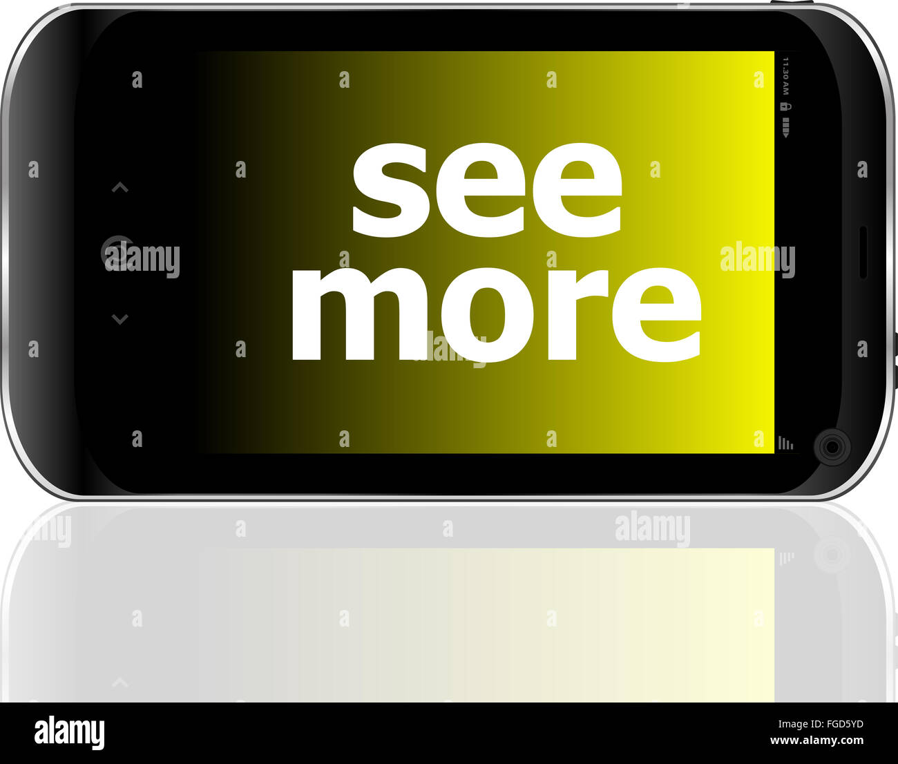 smartphone with word see more on display, business concept Stock Photo ...