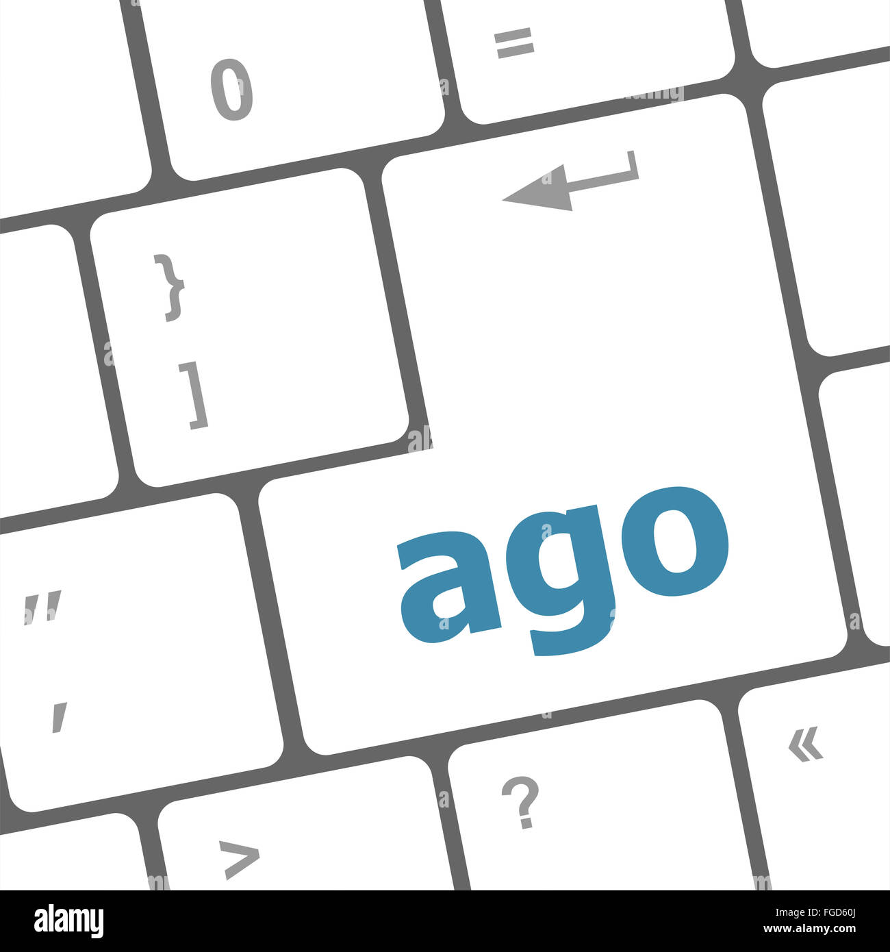 ago message on enter key of keyboard keys Stock Photo - Alamy