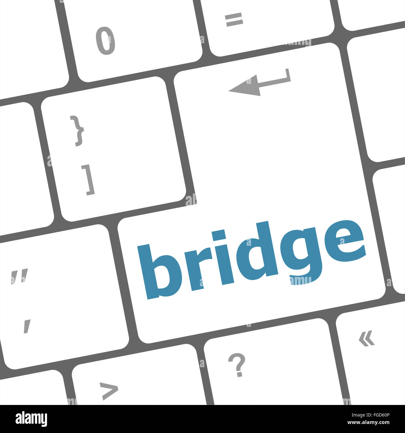 bridge word on computer keyboard key button Stock Photo - Alamy