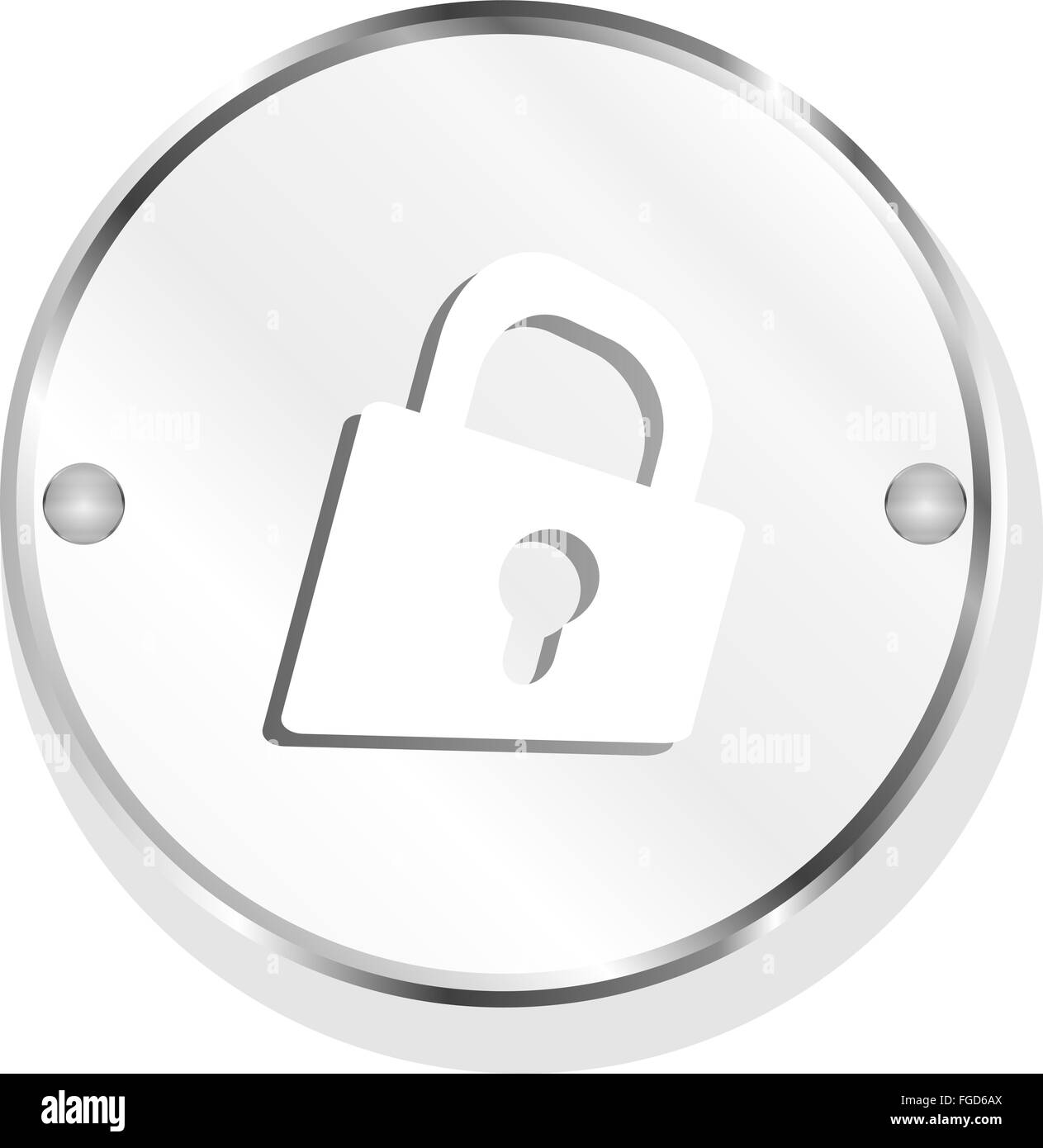 Padlock icon web sign. web app button isolated on white Stock Photo - Alamy
