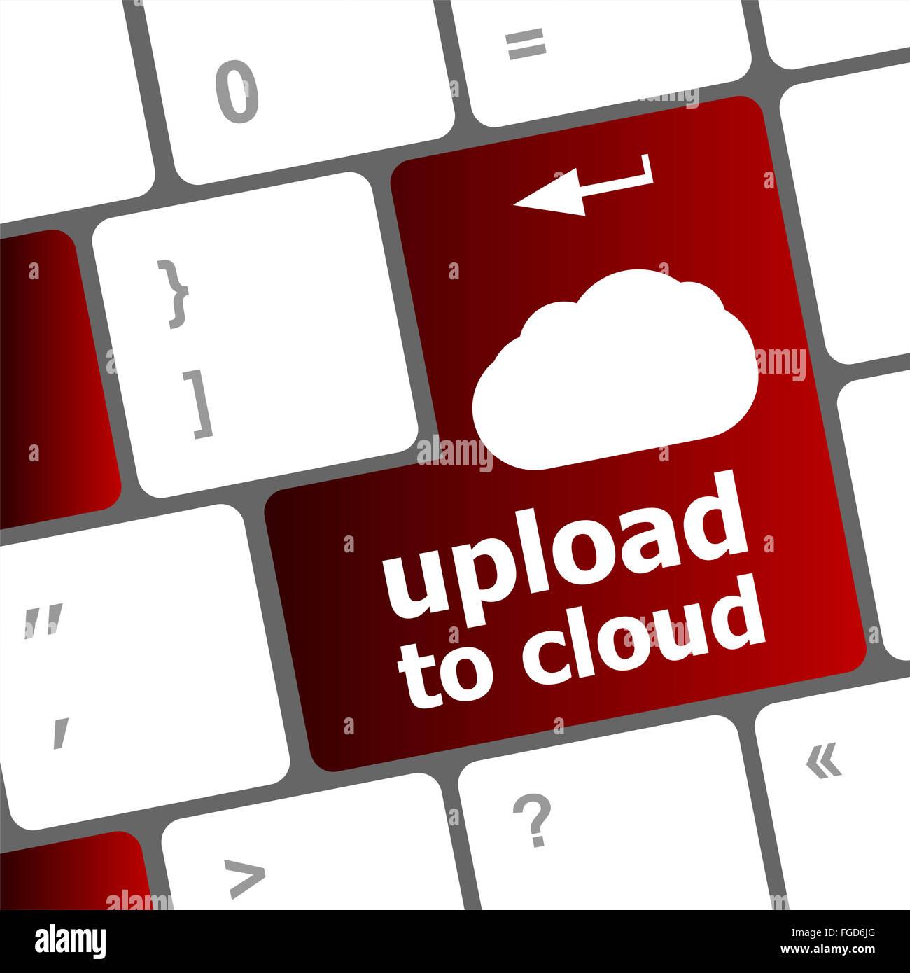 upload to cloud, computer keyboard for cloud computing Stock Photo - Alamy
