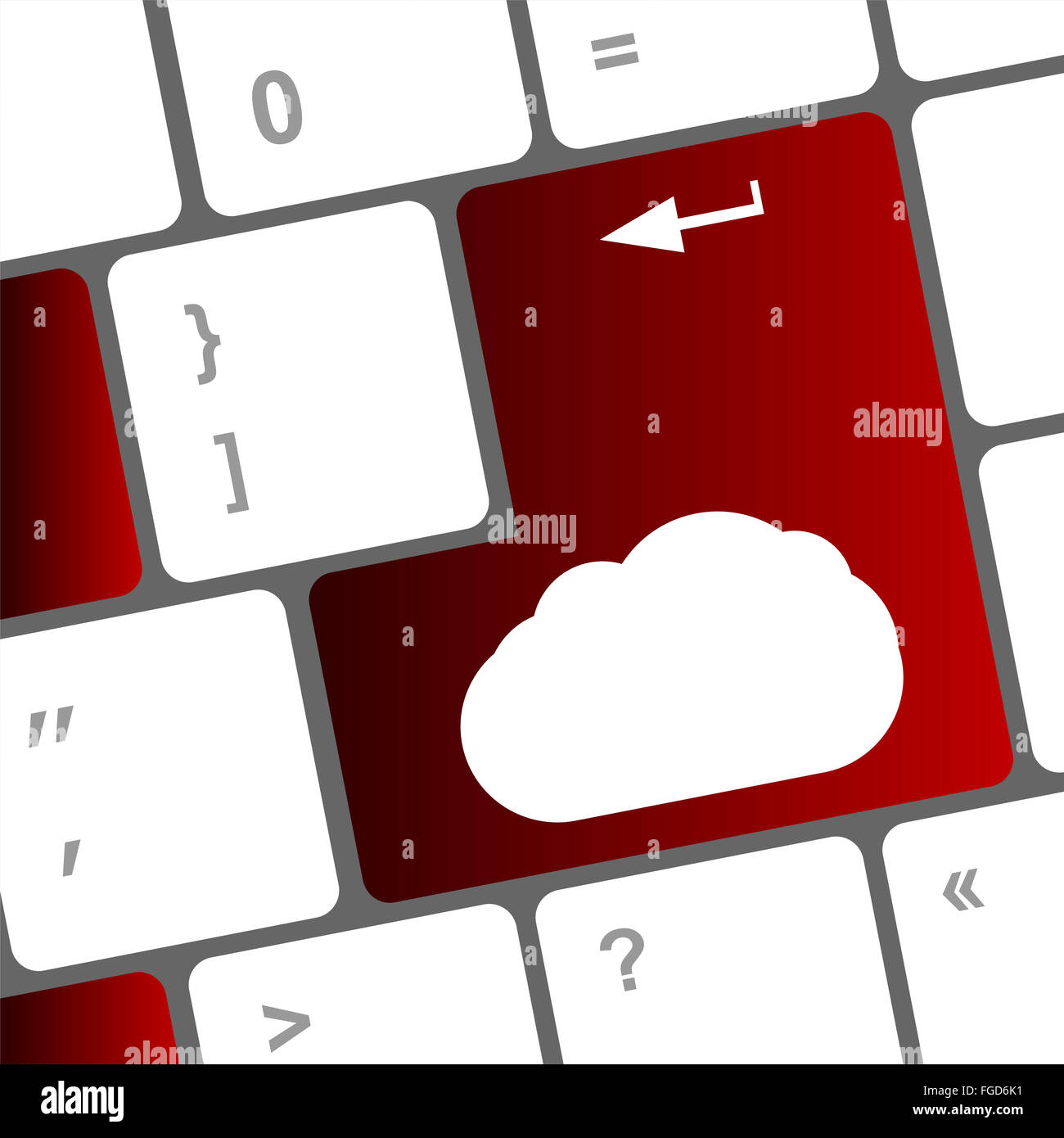 Cloud computing concept on computer keyboard Stock Photo - Alamy