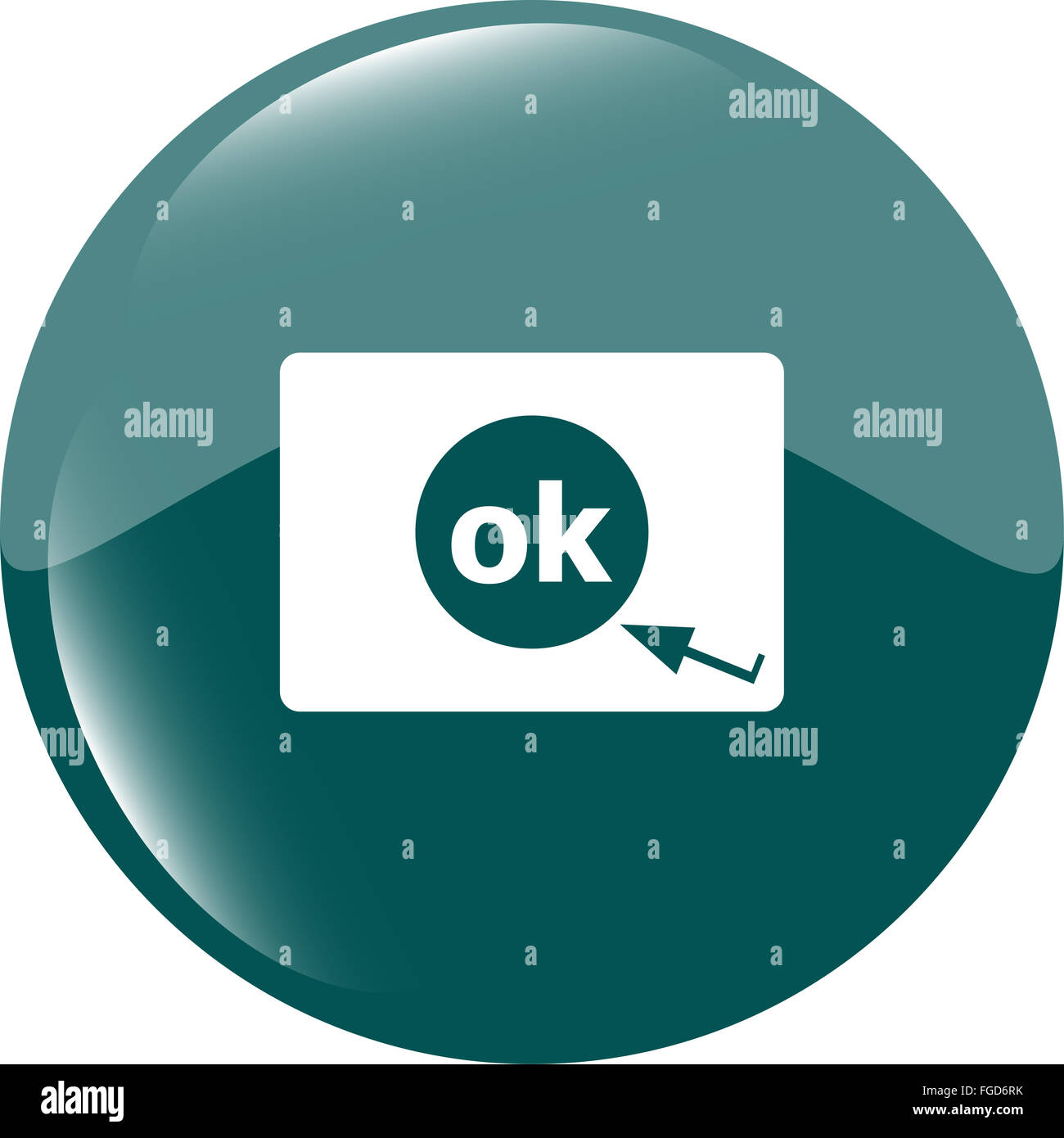 ok word on sign web icon. web button Stock Photo - Alamy