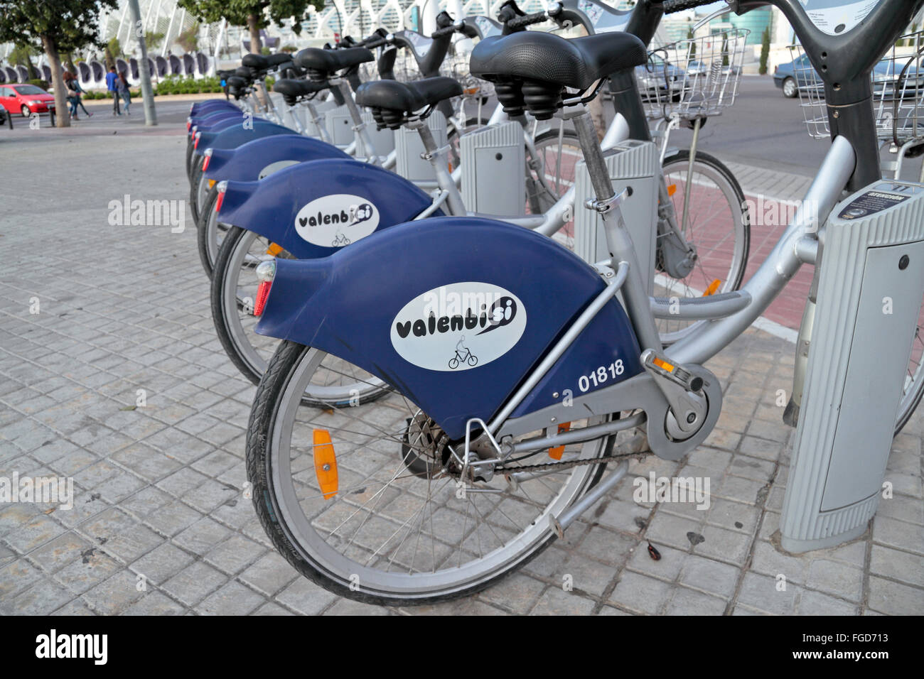 Valencia spain tourist cycle hi-res stock photography and images - Alamy
