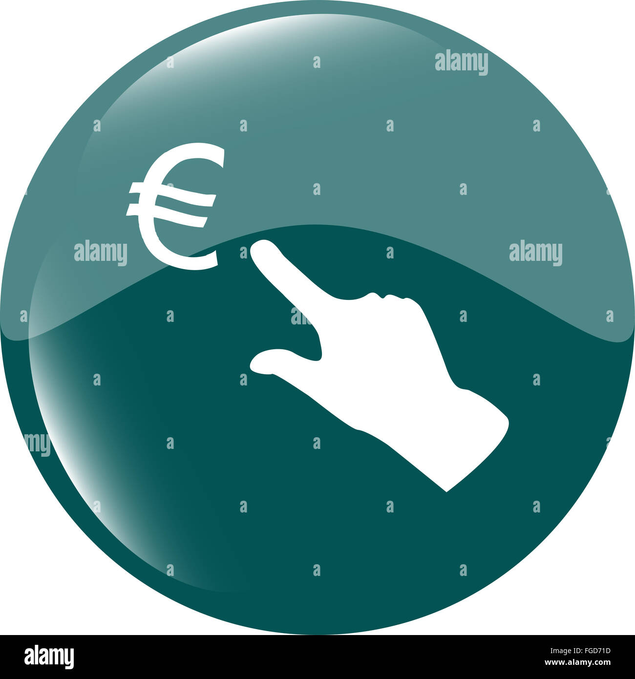 Currency exchange icons, euro money sign and people hand Stock Photo ...