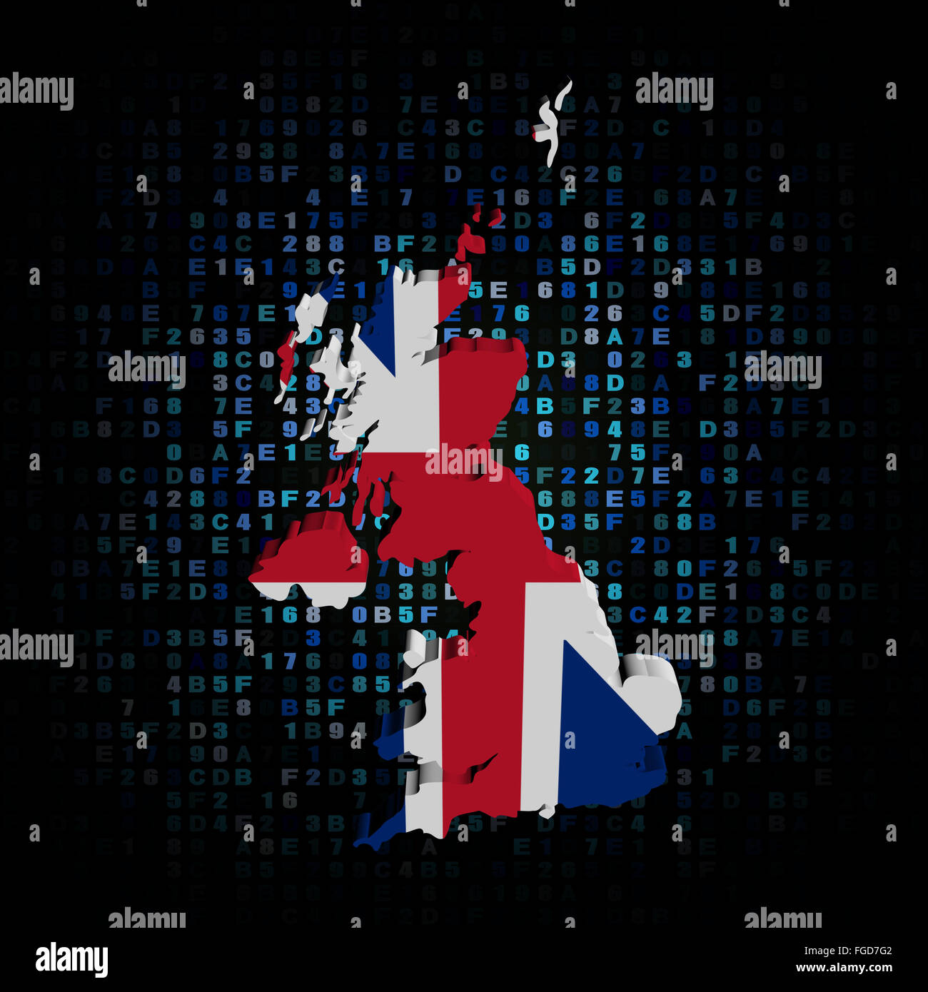 Uk map flag hi-res stock photography and images - Alamy