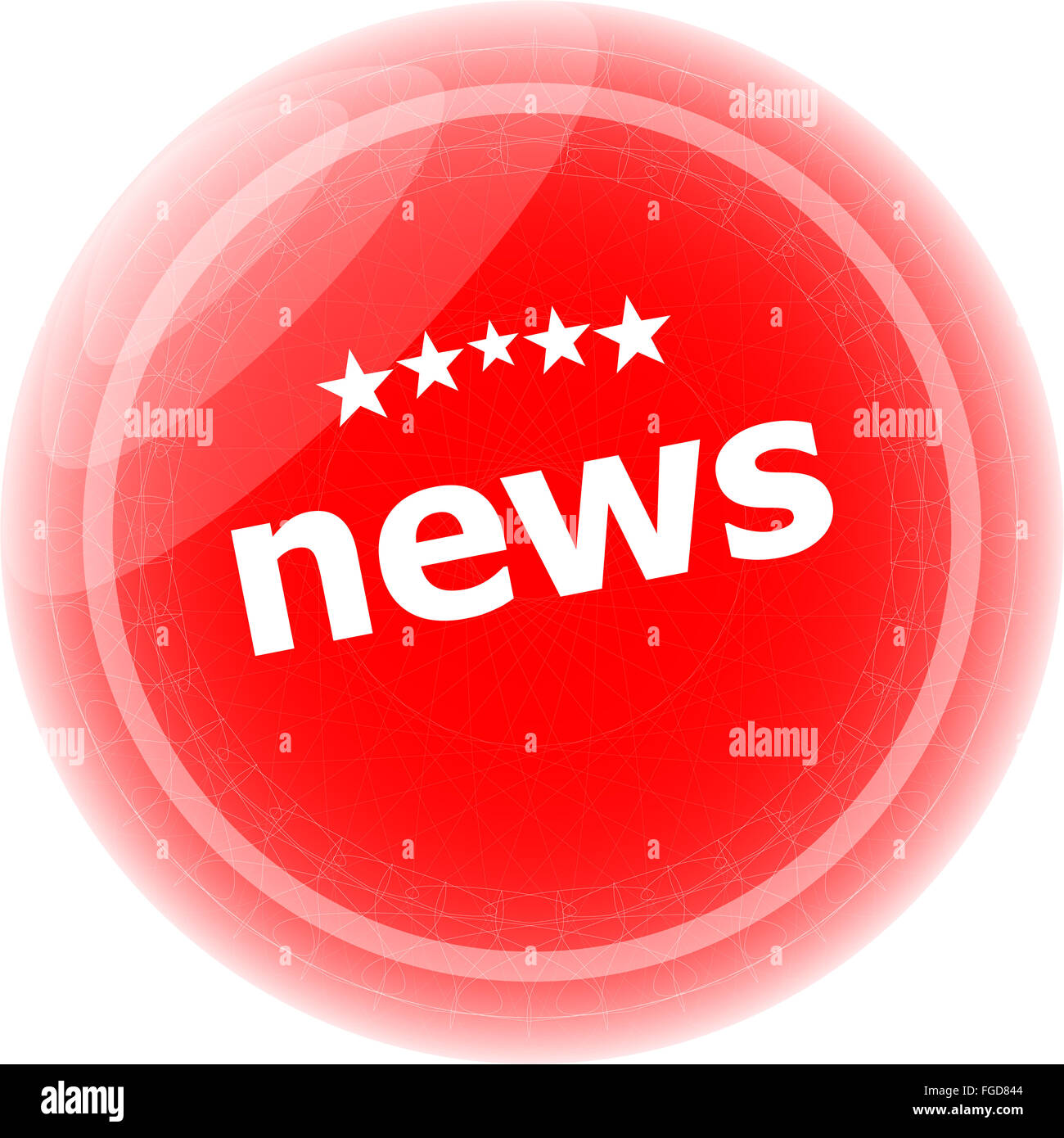 news red stickers on white, icon button Stock Photo - Alamy