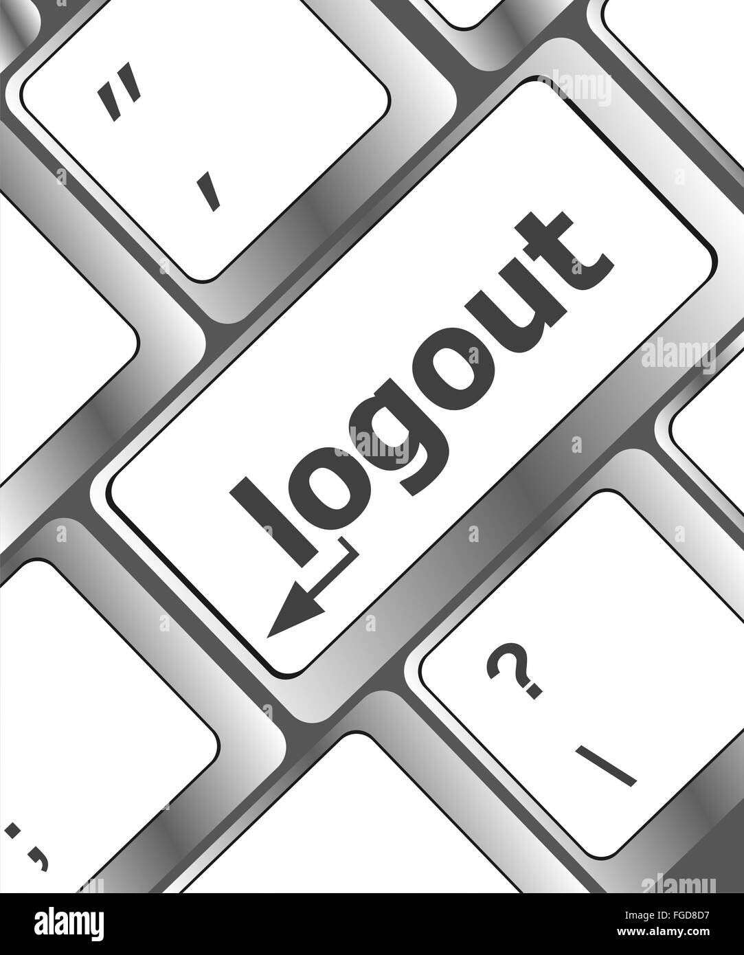 Computer keyboard key log out, business concept Stock Photo - Alamy