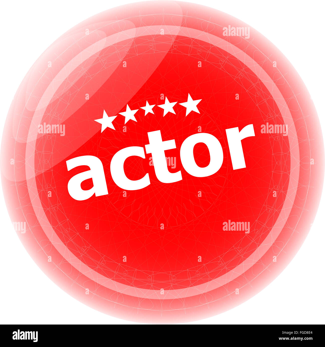 actor stickers set, icon button isolated on white Stock Photo - Alamy
