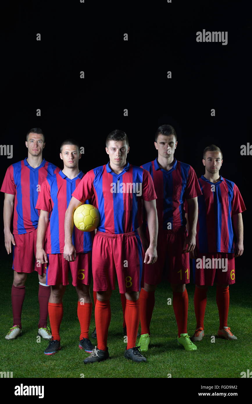 soccer players team Stock Photo - Alamy