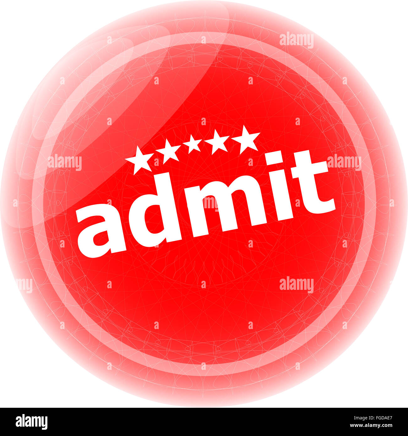 admit word red stickers, icon button, business concept Stock Photo - Alamy