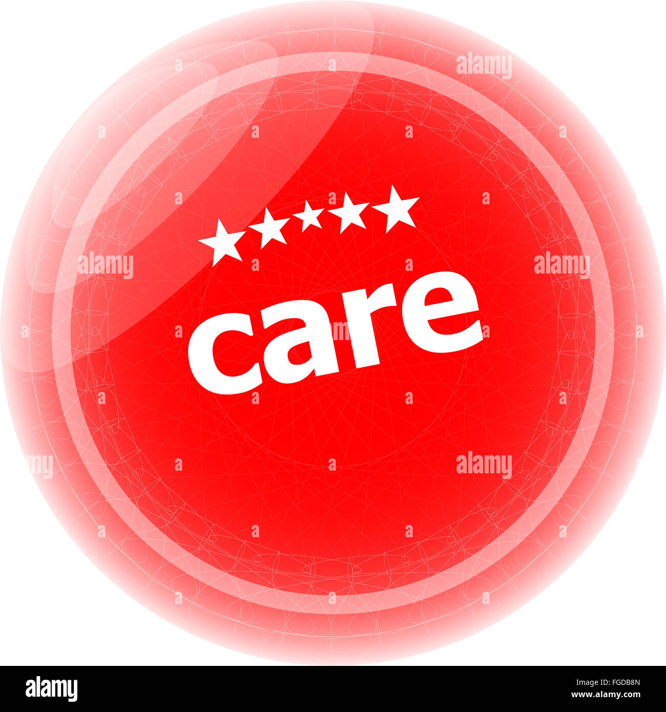 care word stickers red button, web icon button Stock Photo - Alamy