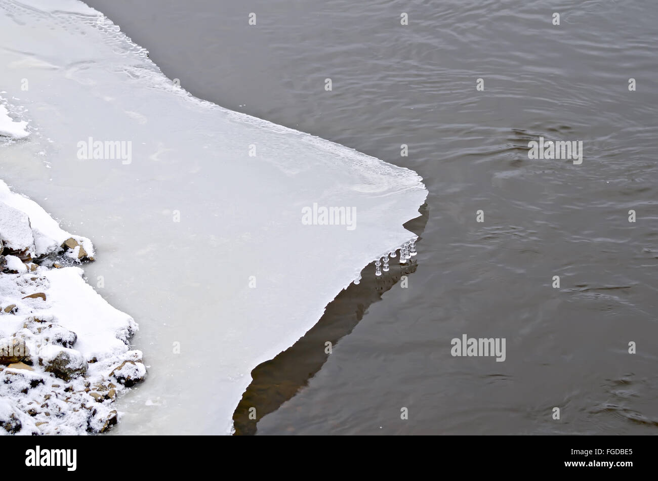 Ice and water Stock Photo - Alamy