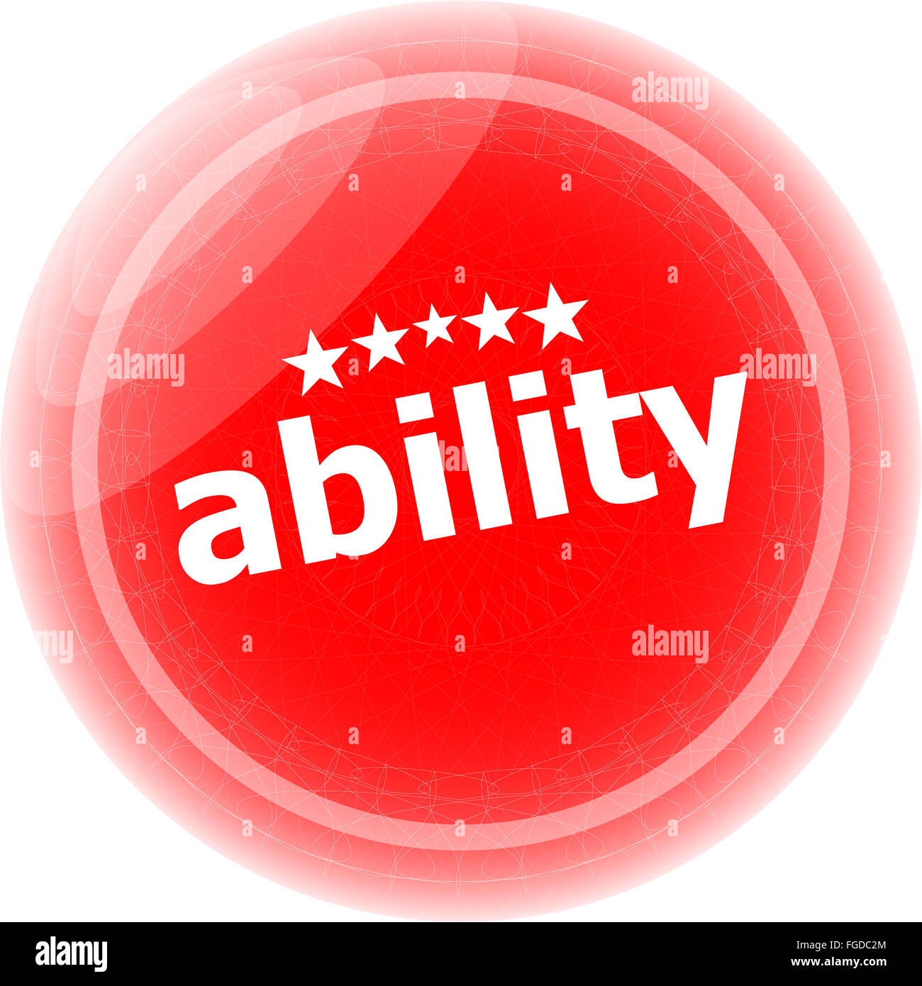 ability word stickers icon button isolated on white Stock Photo - Alamy