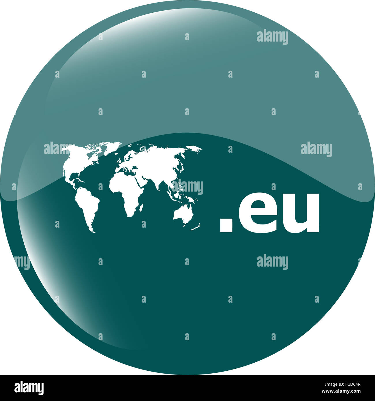 Domain EU sign icon. Top-level internet domain symbol with world map ...