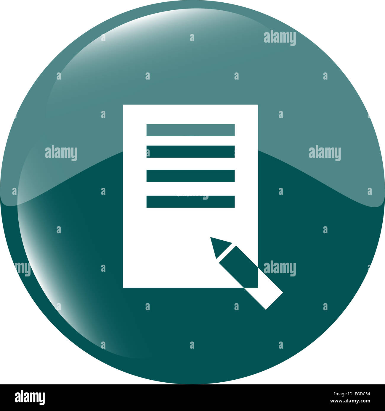 Edit document sign icon. Edit content button. Modern UI website button ...