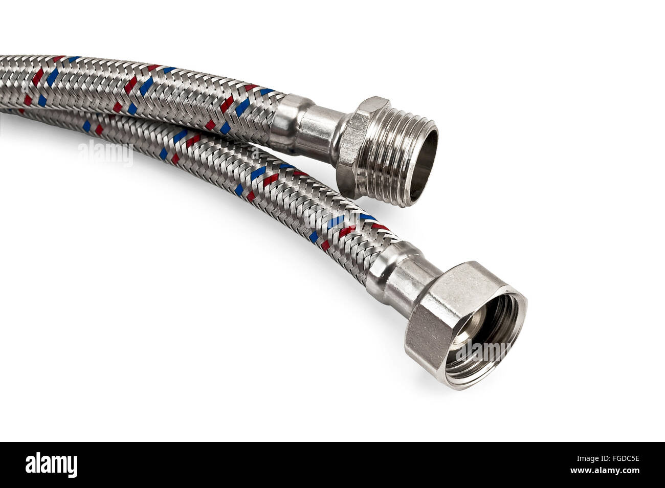 Water silver hose Stock Photo - Alamy