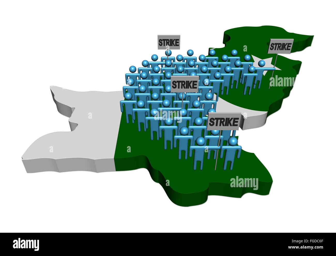 Pakistan map Cut Out Stock Images & Pictures - Alamy