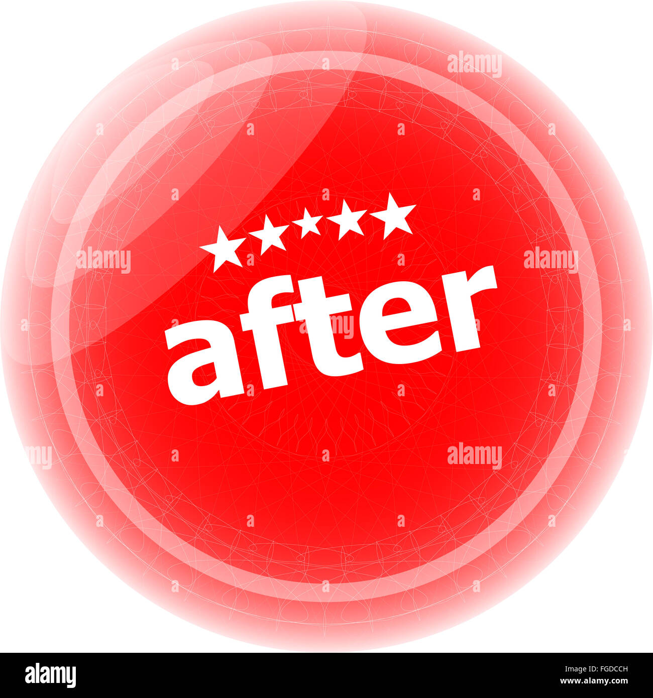 after word red stickers, icon button, business concept Stock Photo - Alamy