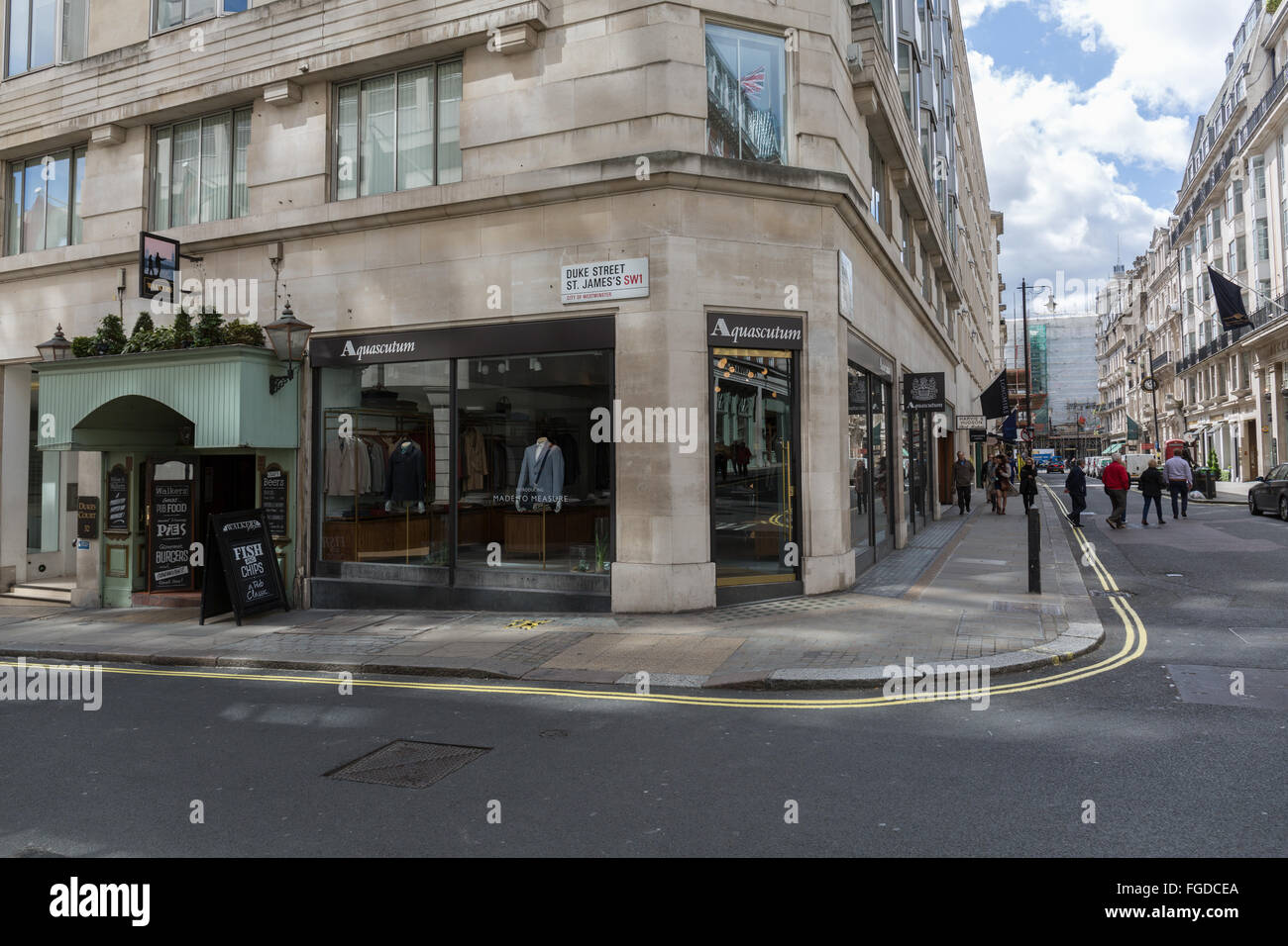 Aquascutum on Duke Street, St James's London SW1 Stock Photo - Alamy