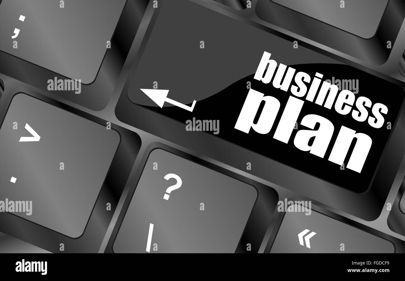 business plan button on computer keyboard key Stock Photo - Alamy