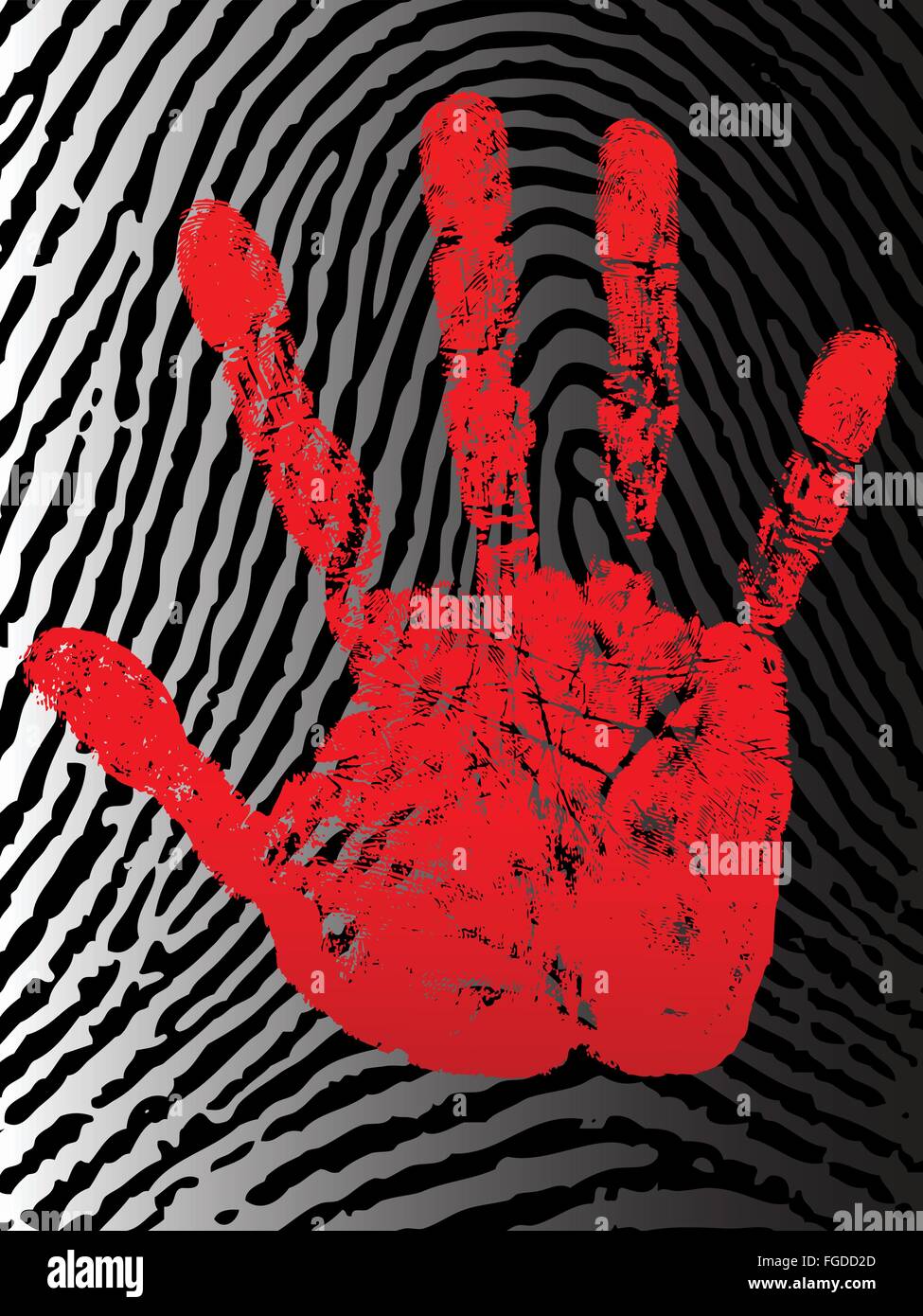 Red handprint Stock Vector Images - Alamy