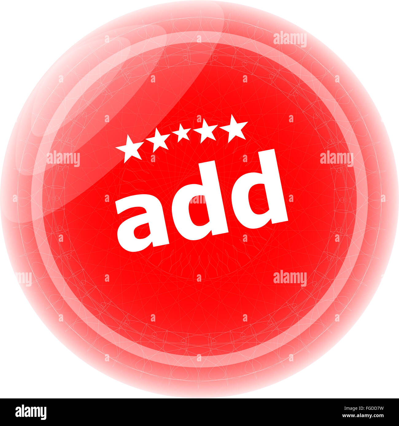 add red stickers, icon button isolated on white Stock Photo - Alamy