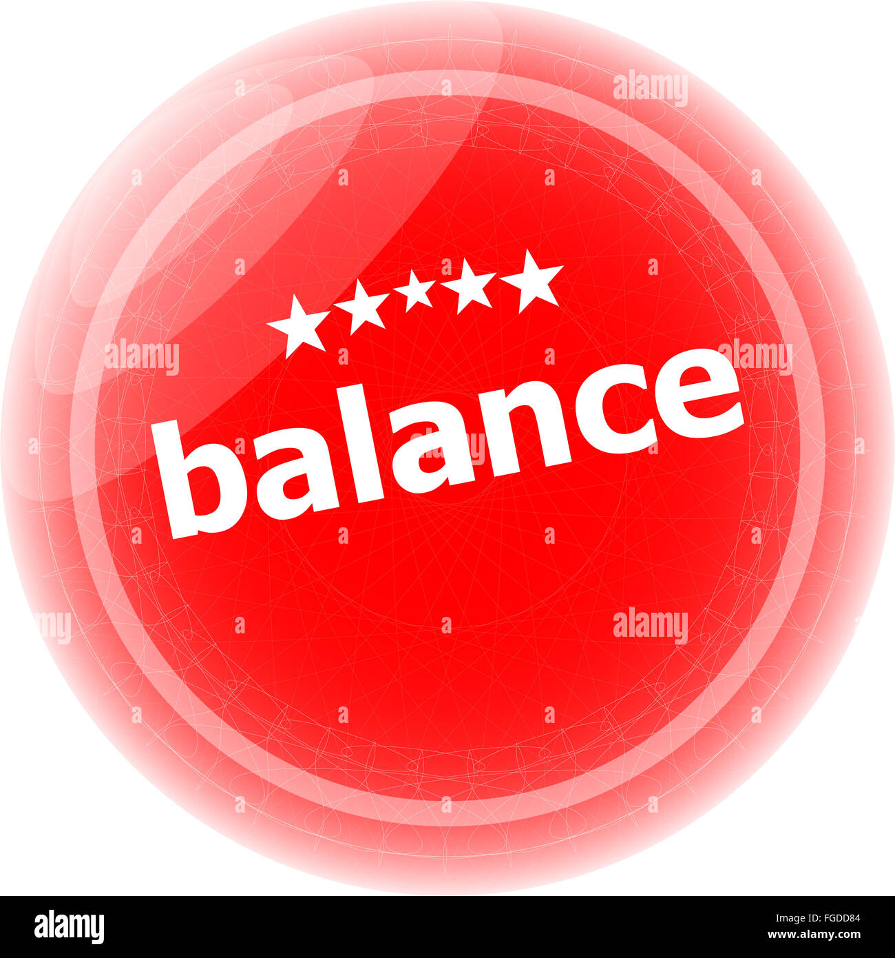balance word on red stickers button, label, business concept Stock ...
