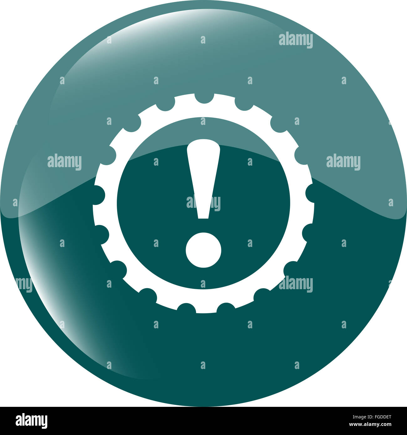 exclamation mark sign, web button isolated on white Stock Photo - Alamy