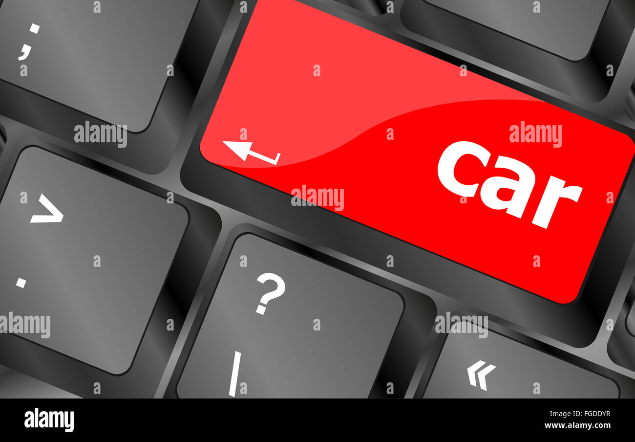 Car Delivery button computer keyboard keys, business concept Stock ...
