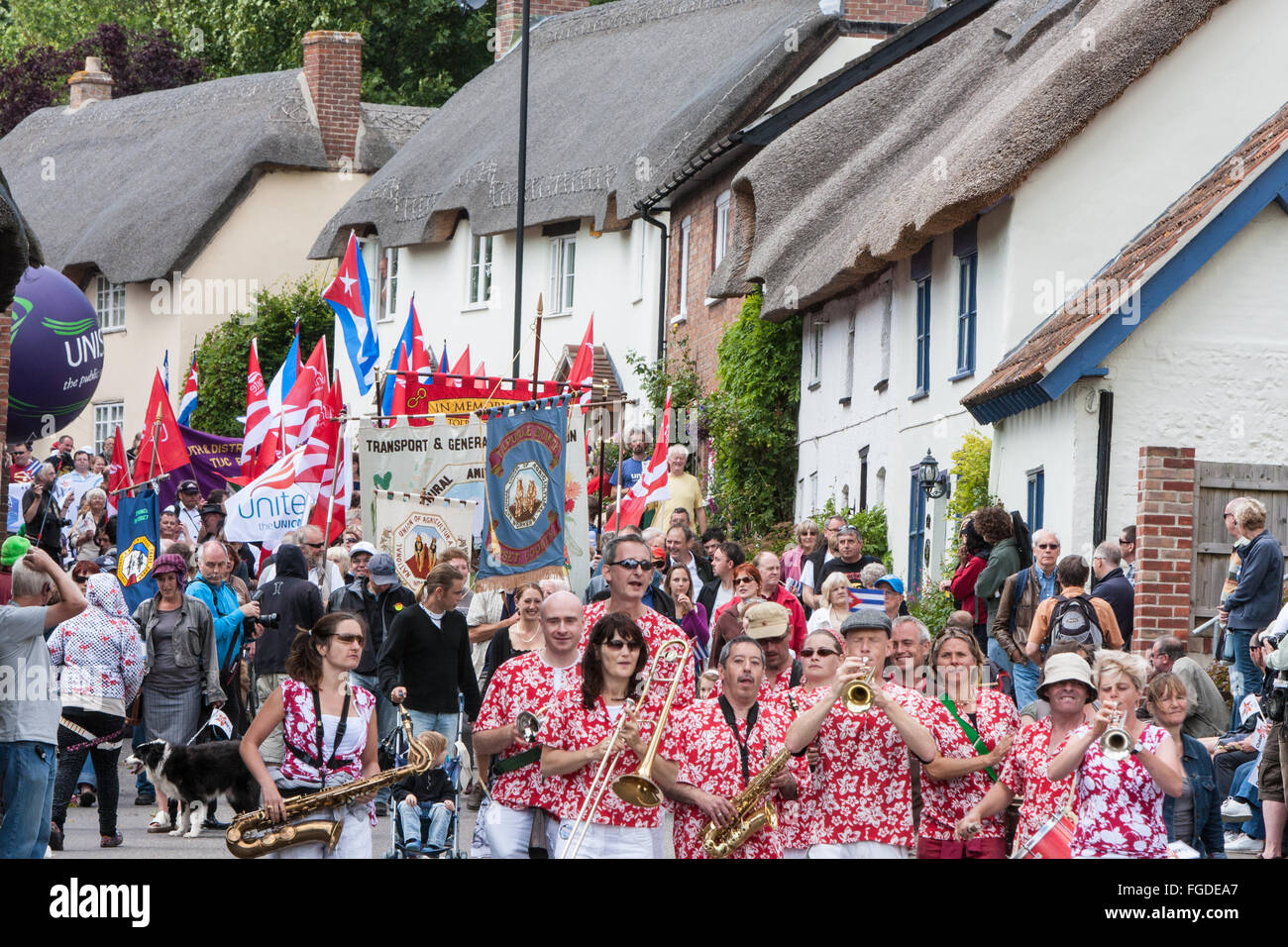 At Tolpuddle Martyrs Festival.Trade Union gathering rally held annually ...