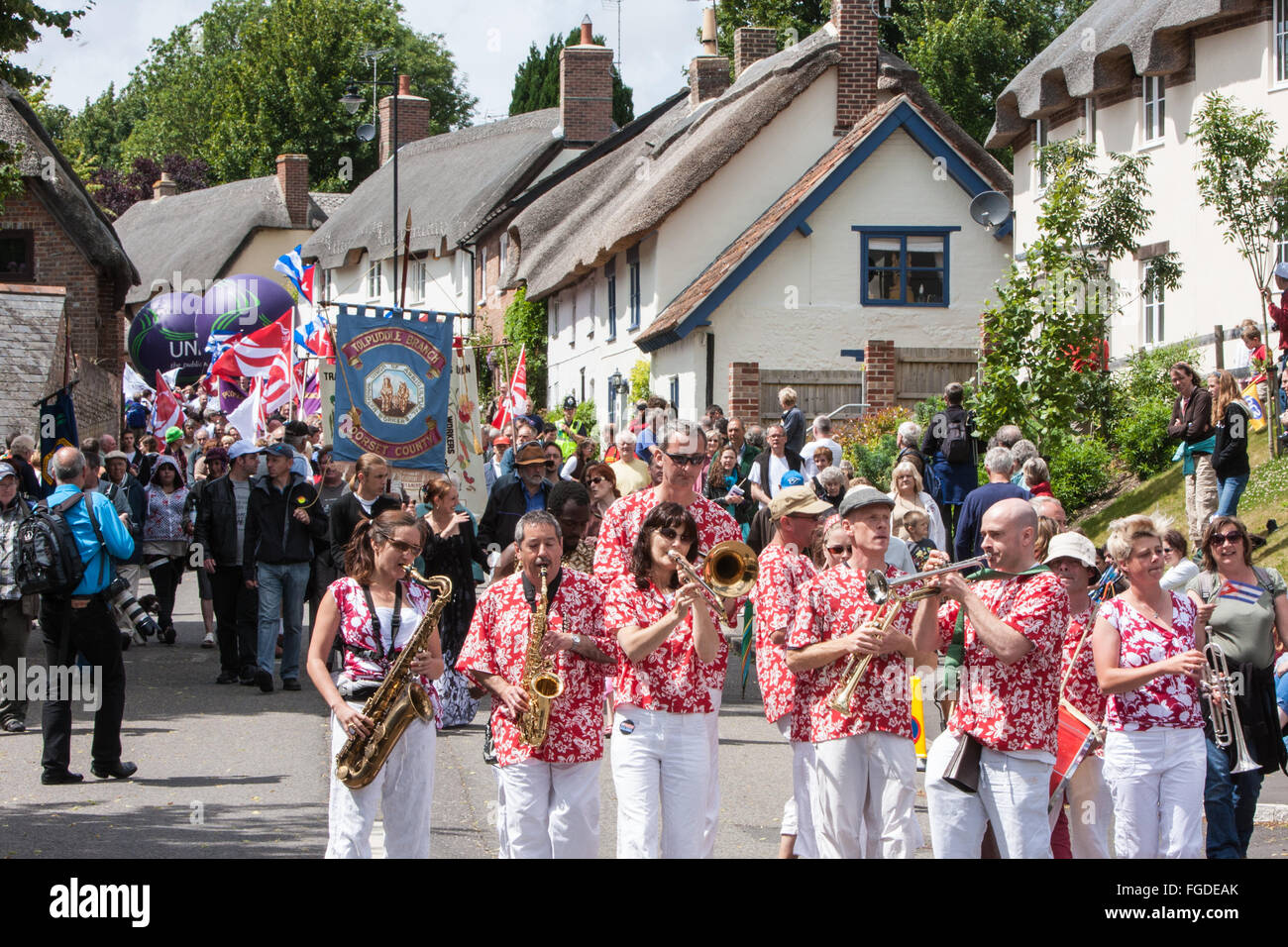 At Tolpuddle Martyrs Festival.Trade Union gathering rally held annually ...