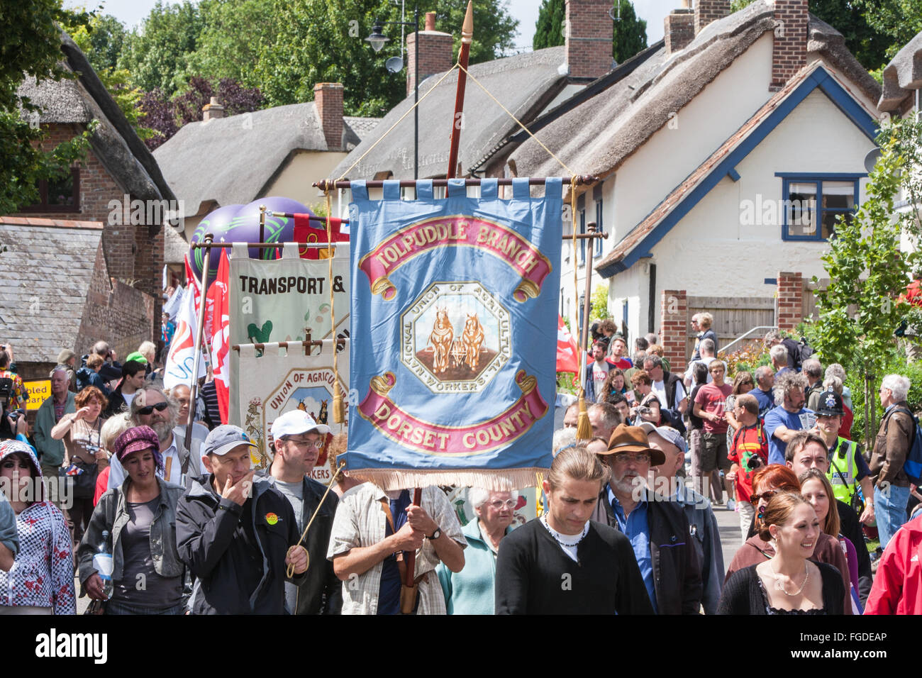 At Tolpuddle Martyrs Festival.Trade Union gathering rally held annually ...