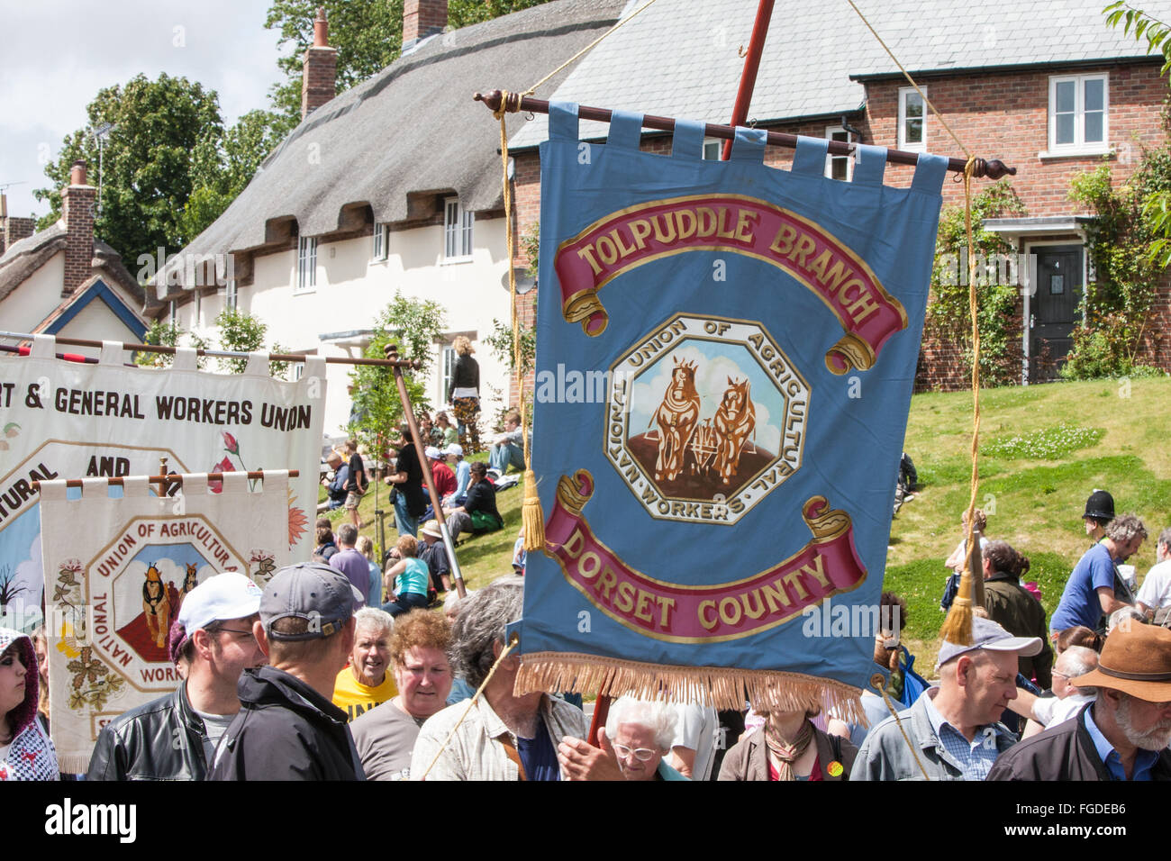 At Tolpuddle Martyrs Festival.Trade Union gathering rally held annually ...