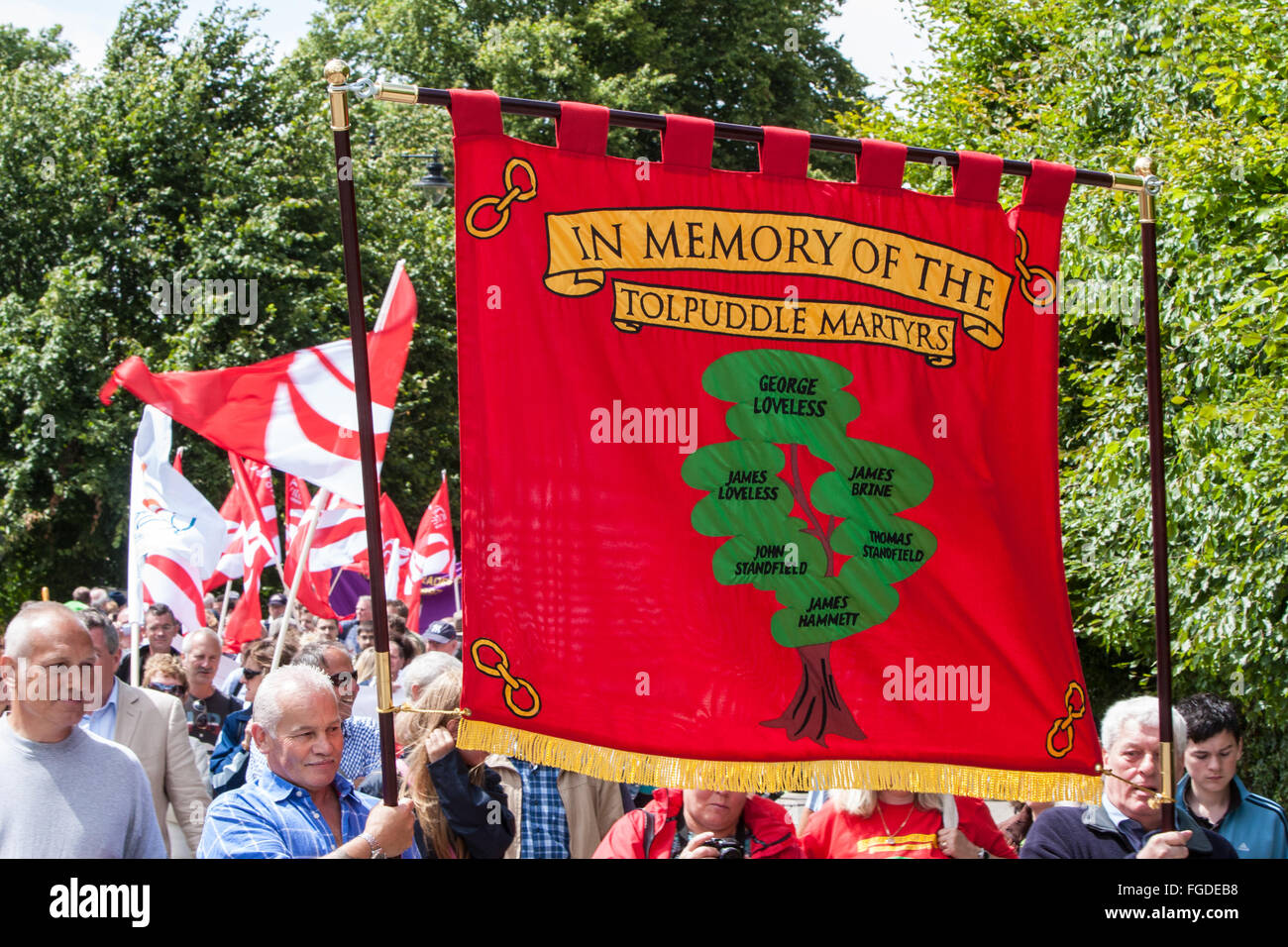 At Tolpuddle Martyrs Festival.Trade Union gathering rally held annually ...