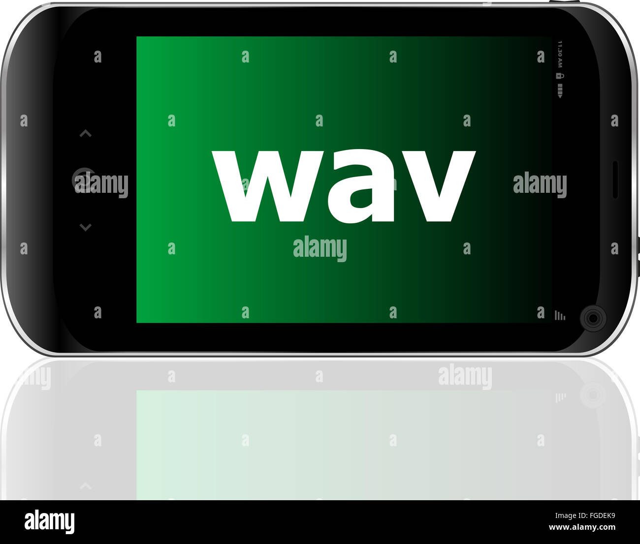 Web development concept: smartphone with word wav on display Stock ...
