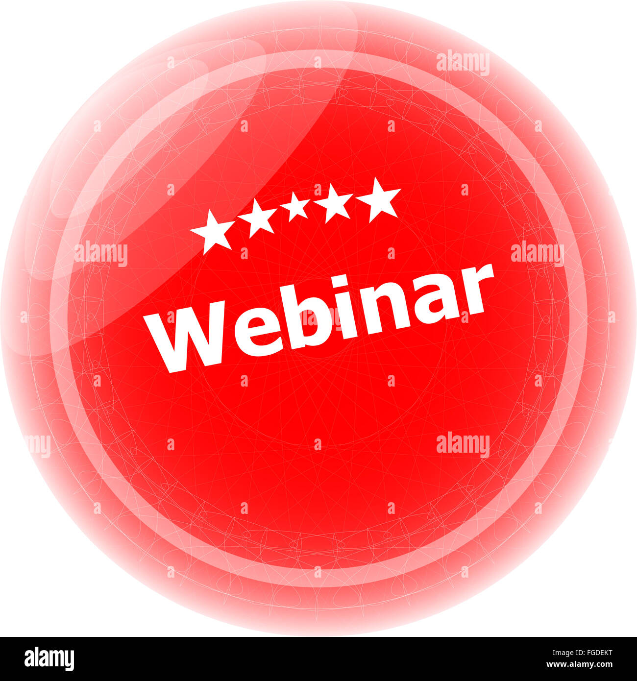 webinar word on red stickers button, label, business concept Stock ...