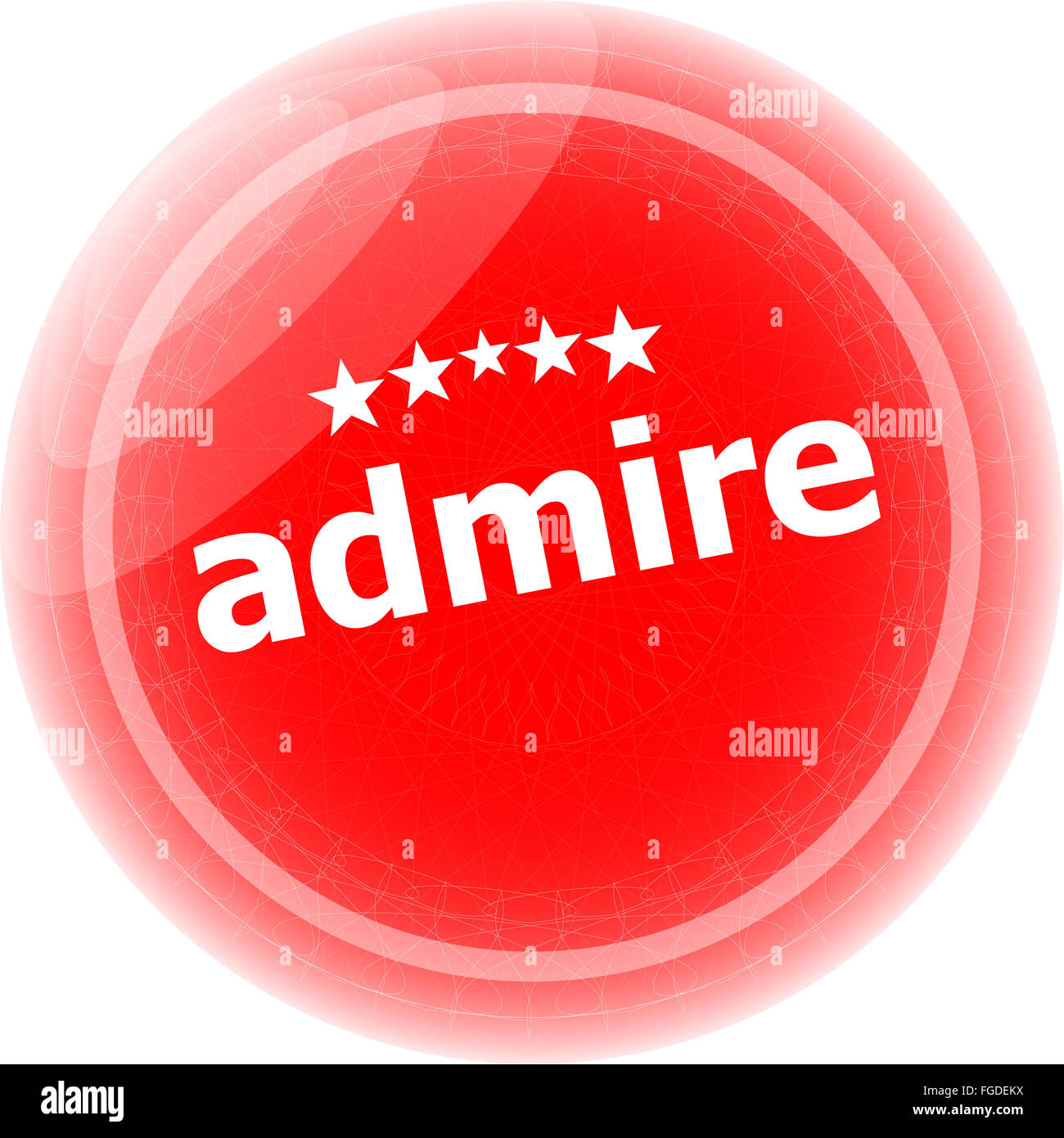 admire word red stickers, icon button, business concept Stock Photo - Alamy
