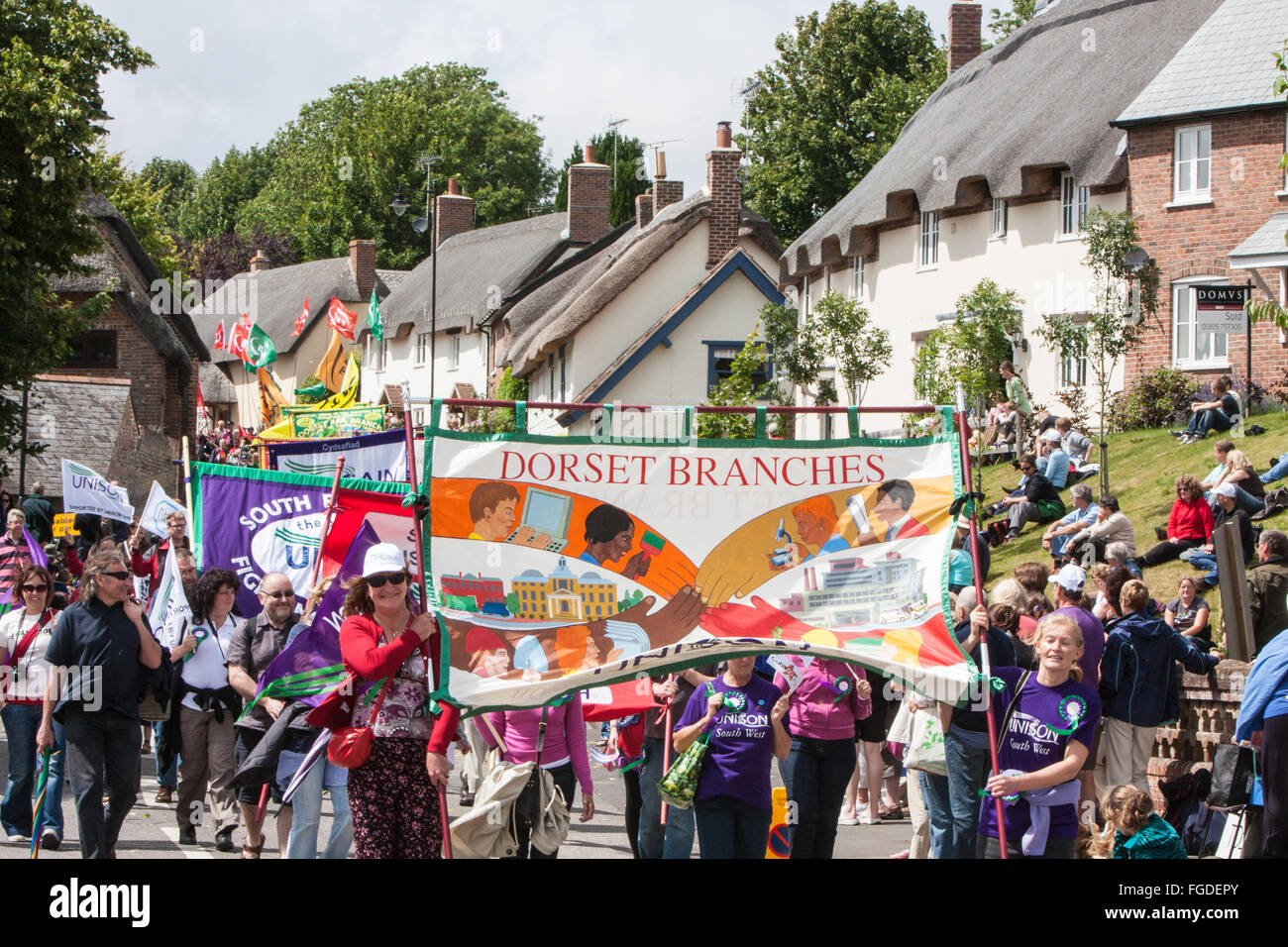 At Tolpuddle Martyrs Festival.Trade Union gathering rally held annually ...