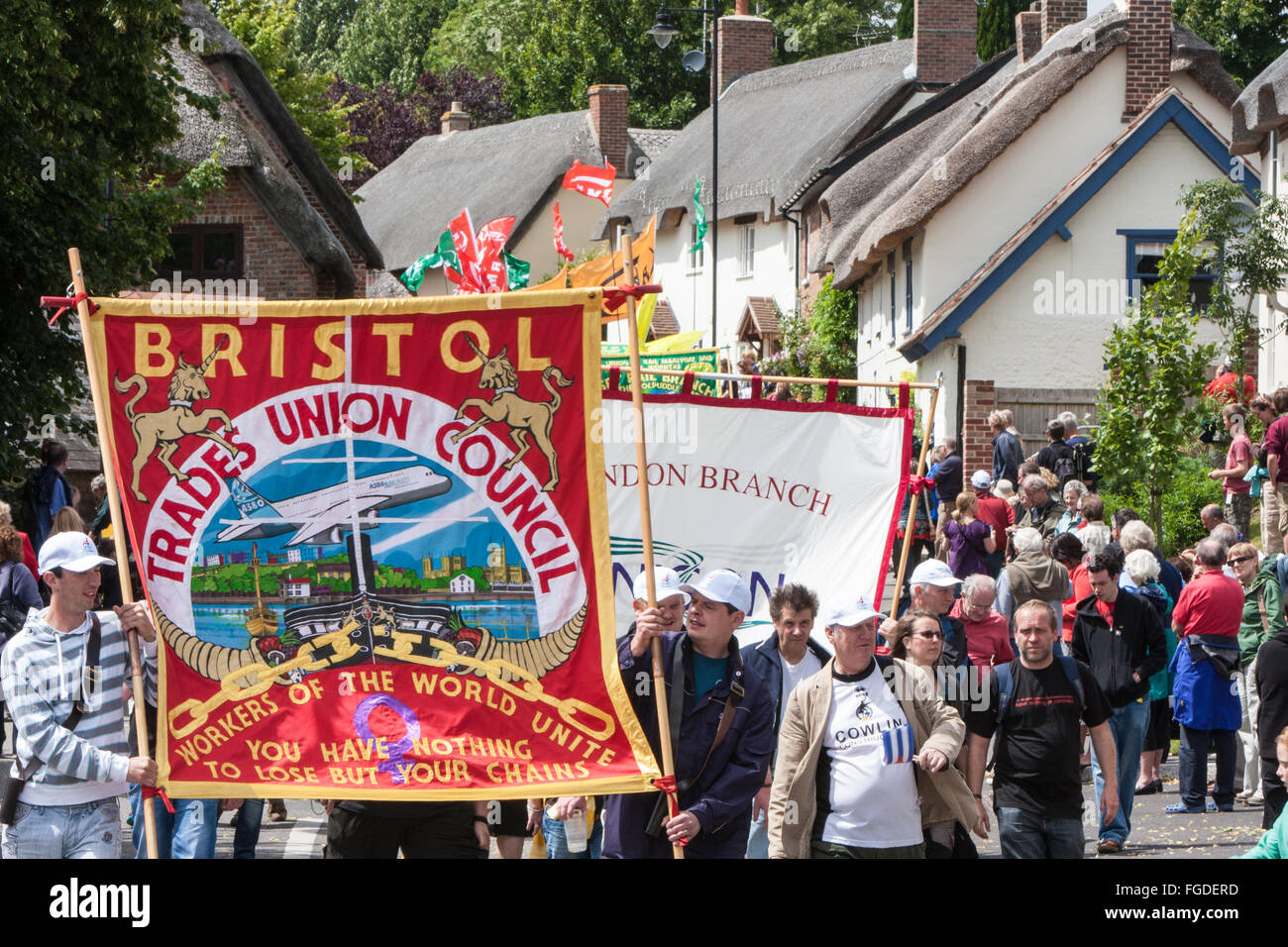At Tolpuddle Martyrs Festival.Trade Union gathering rally held annually ...