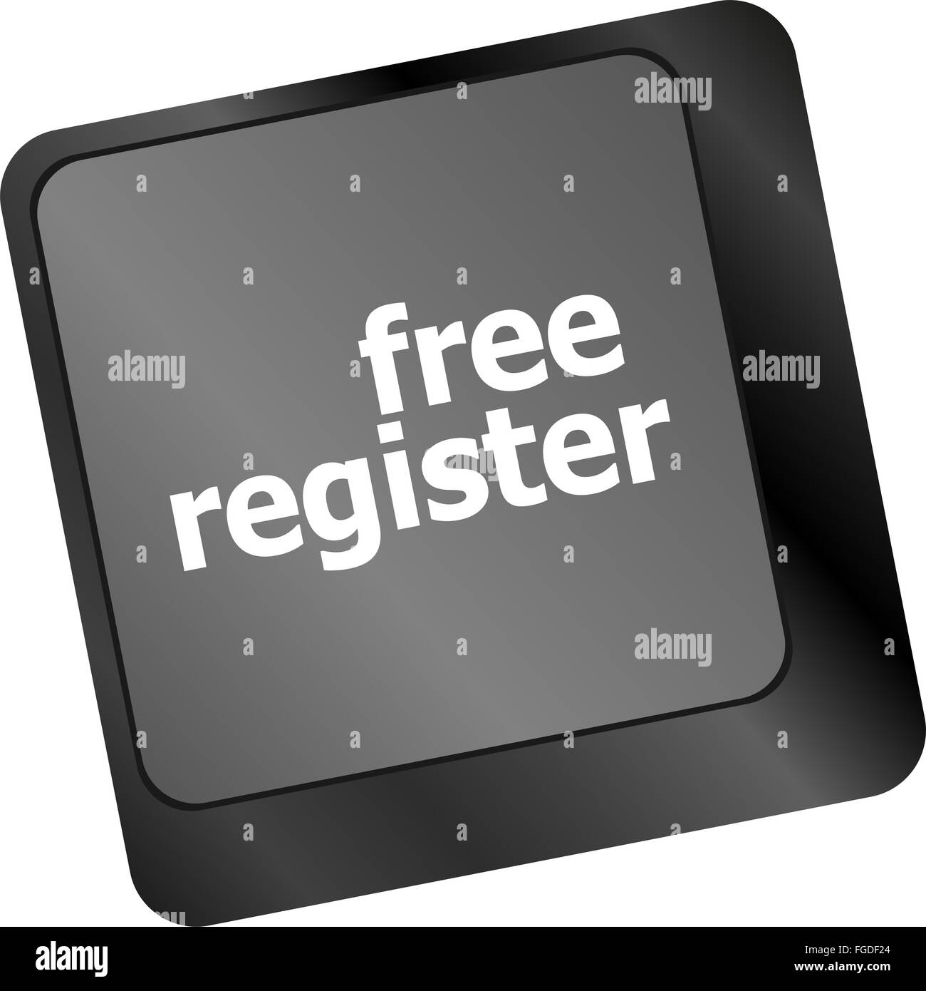 free register computer key showing internet login Stock Photo - Alamy