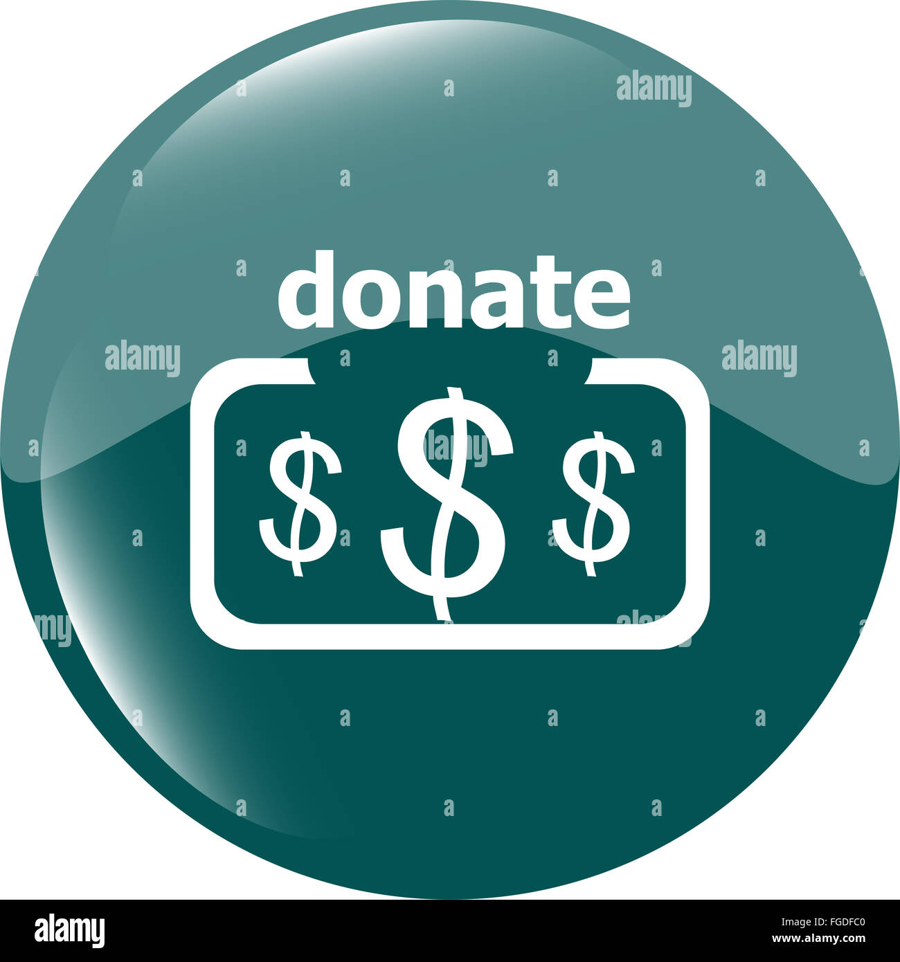 Donate sign icon. Dollar usd symbol. shiny button. Modern UI website ...