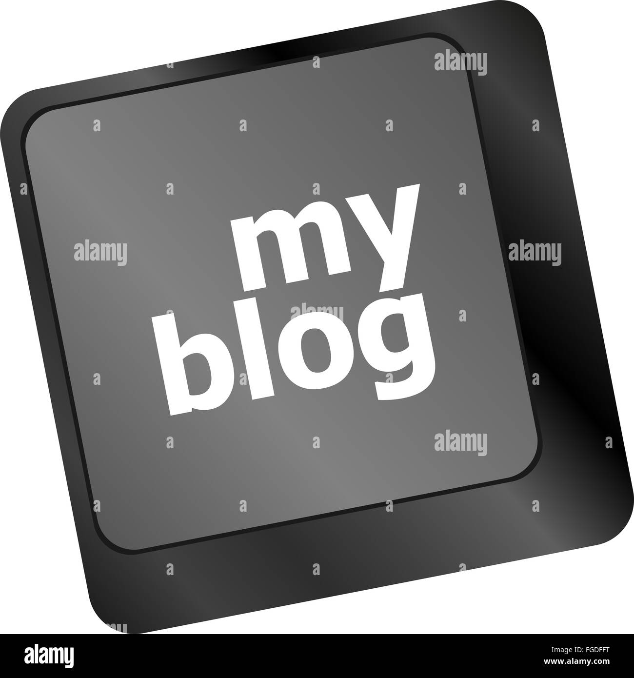 My blog button on the keyboard key close-up, keyboard keys Stock Photo ...