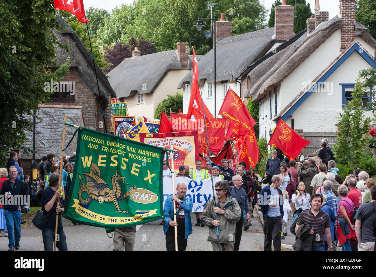 At Tolpuddle Martyrs Festival.Trade Union gathering rally held annually ...