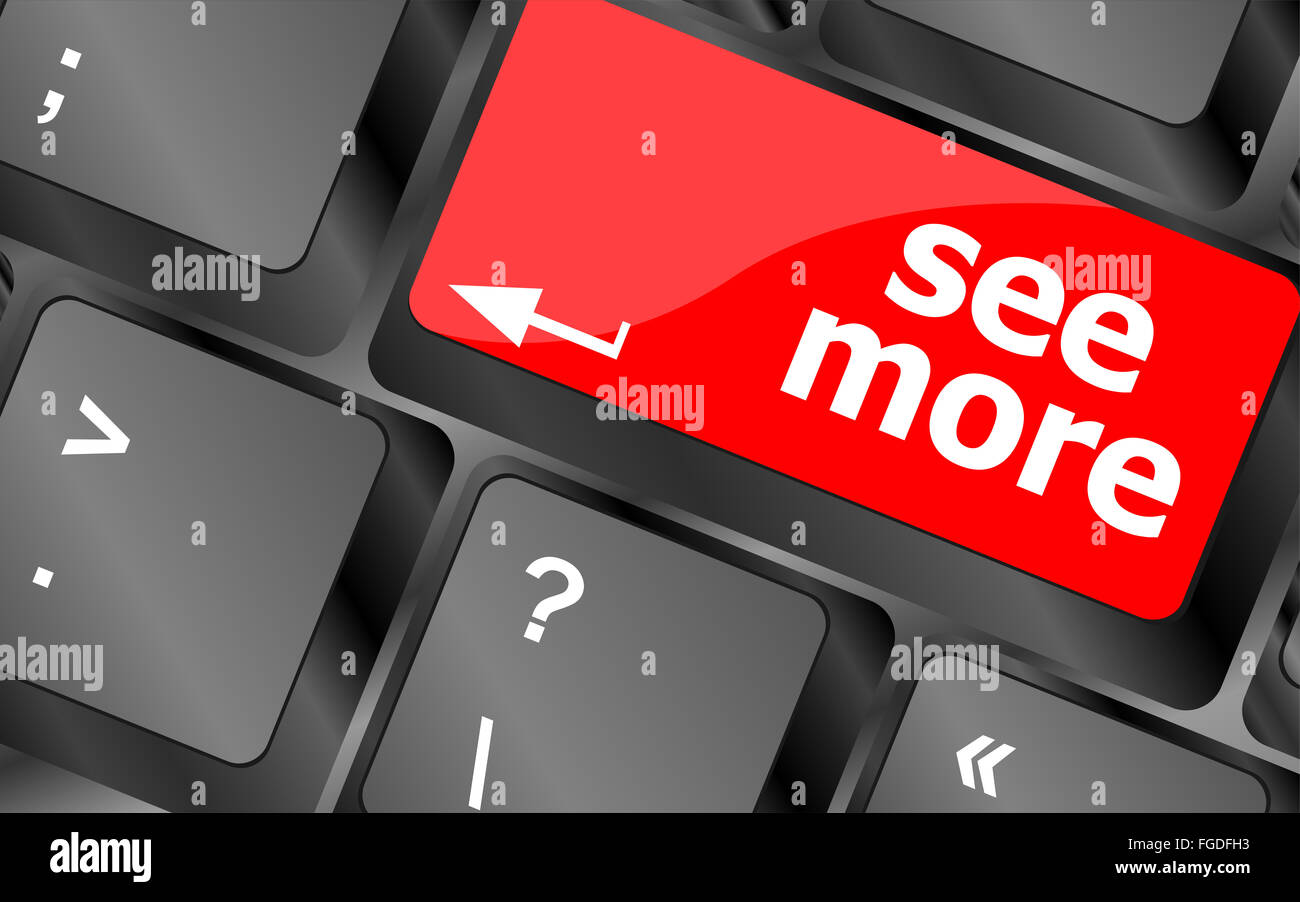 computer keyboard with see more keypad, search concept Stock Photo - Alamy