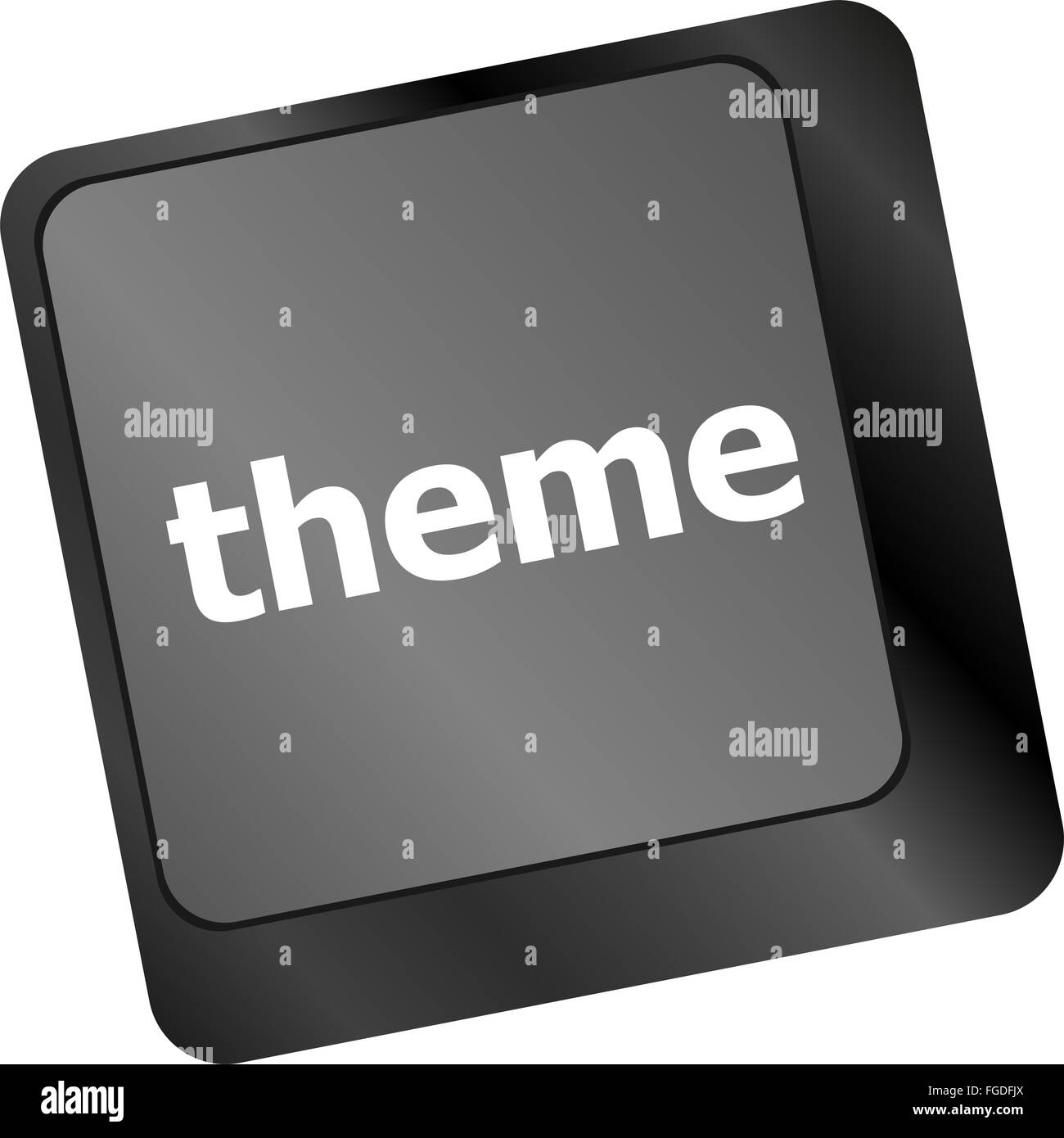 theme button on computer keyboard keys, business concept Stock Photo - Alamy